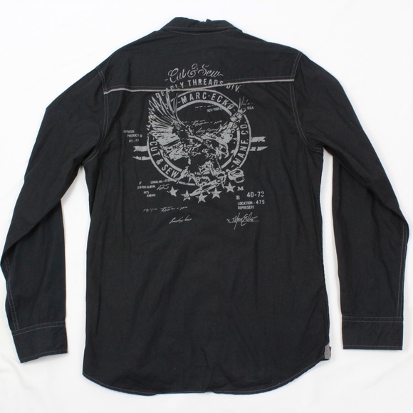 Marc Ecko | Shirts | Marc Ecko Cut Sew Snap Button Up Long Sleeve ...